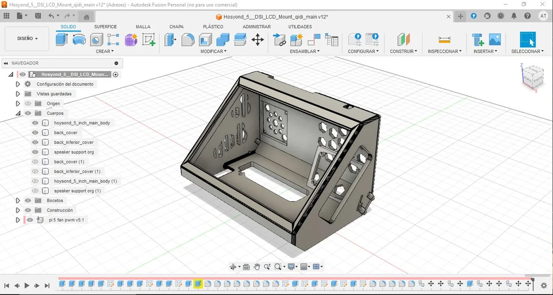 ラズパイ4と5に対応した5インチディスプレイ対応ケースの3Dデータ - FabScene（ファブシーン）
