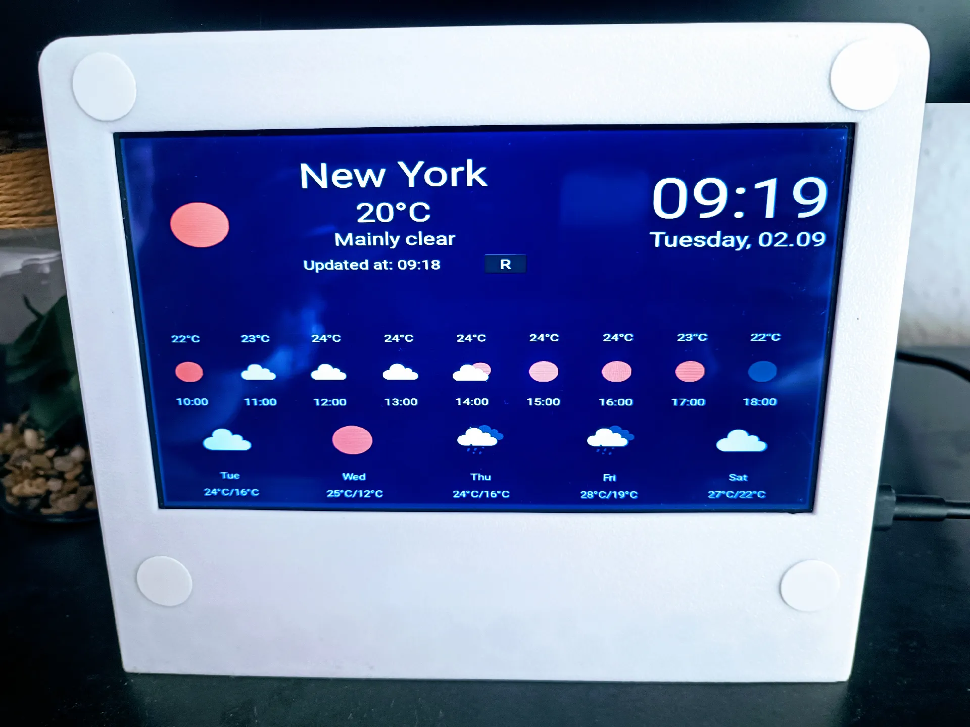 Raspberry Pi Zero 2W向けタッチスクリーン天気予報ディスプレイ - FabScene（ファブシーン）