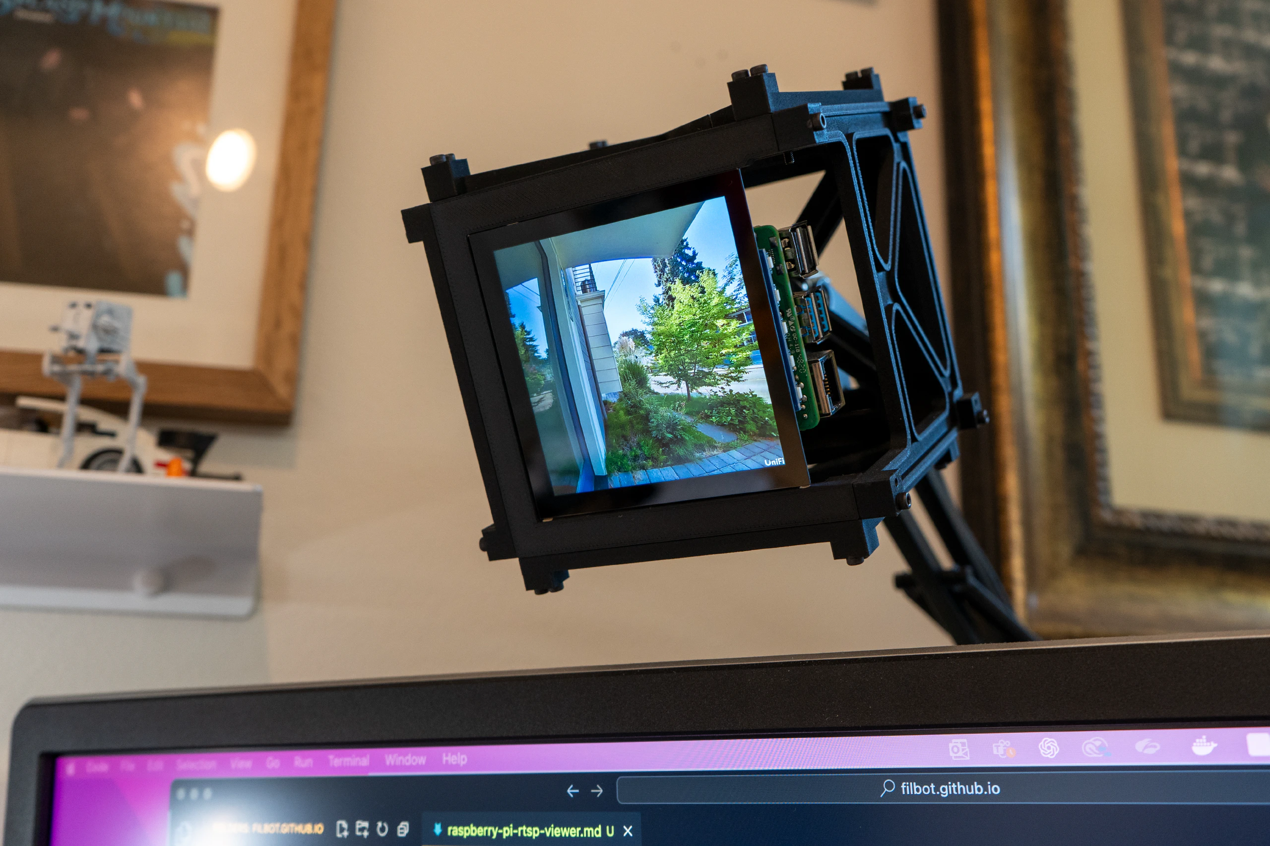 玄関の様子を常時表示、Raspberry Piで作る専用監視モニター - FabScene（ファブシーン）