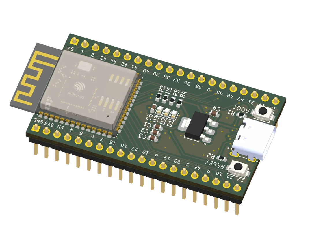 USB-シリアル変換IC不要、 ESP32-S3開発ボードを10個の部品で自作する方法 - FabScene（ファブシーン）